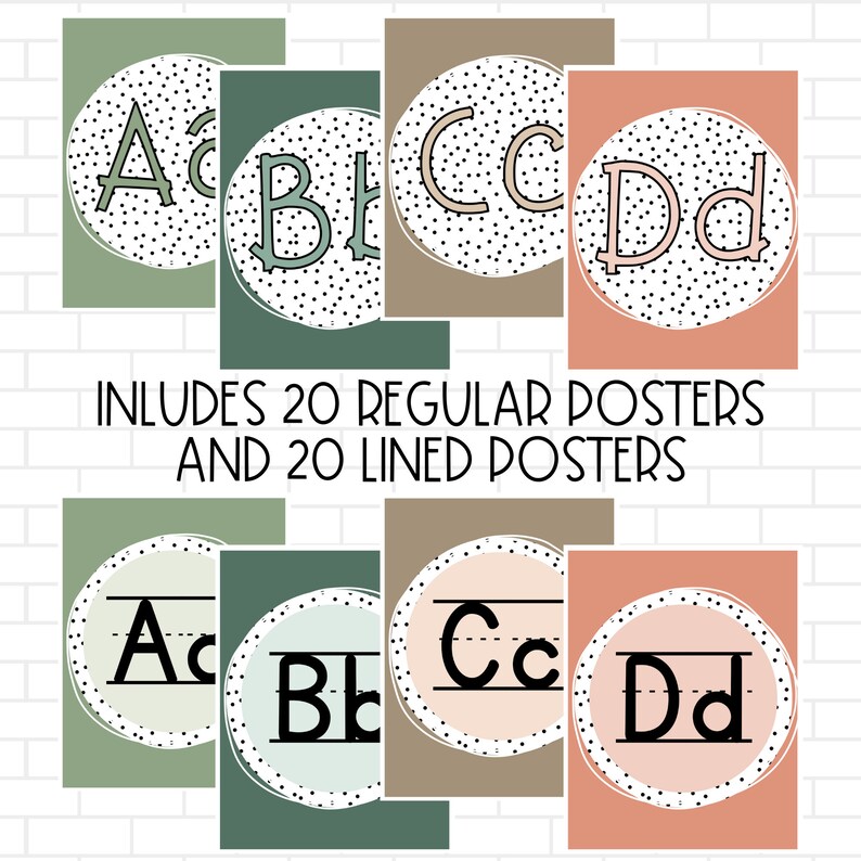 PRINTABLE Boho Farmhouse Alphabet Poster Pack | Printable Bulletin ...