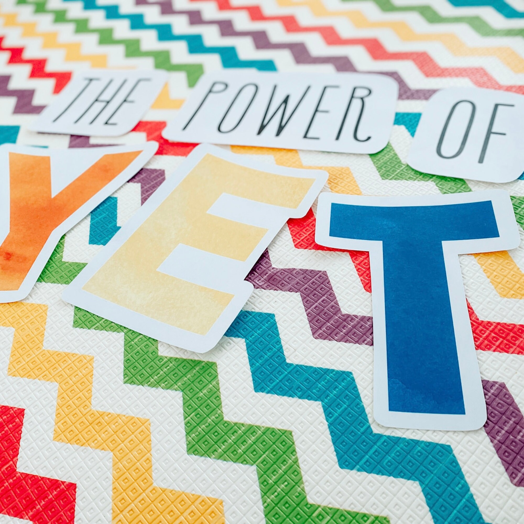 PRINTABLE the Power of YET Bulletin Board Pack | Watercolor Rainbow ...