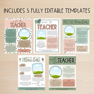 EDITABLE Meet the Teacher Letter Templates | Boho Farmhouse ...