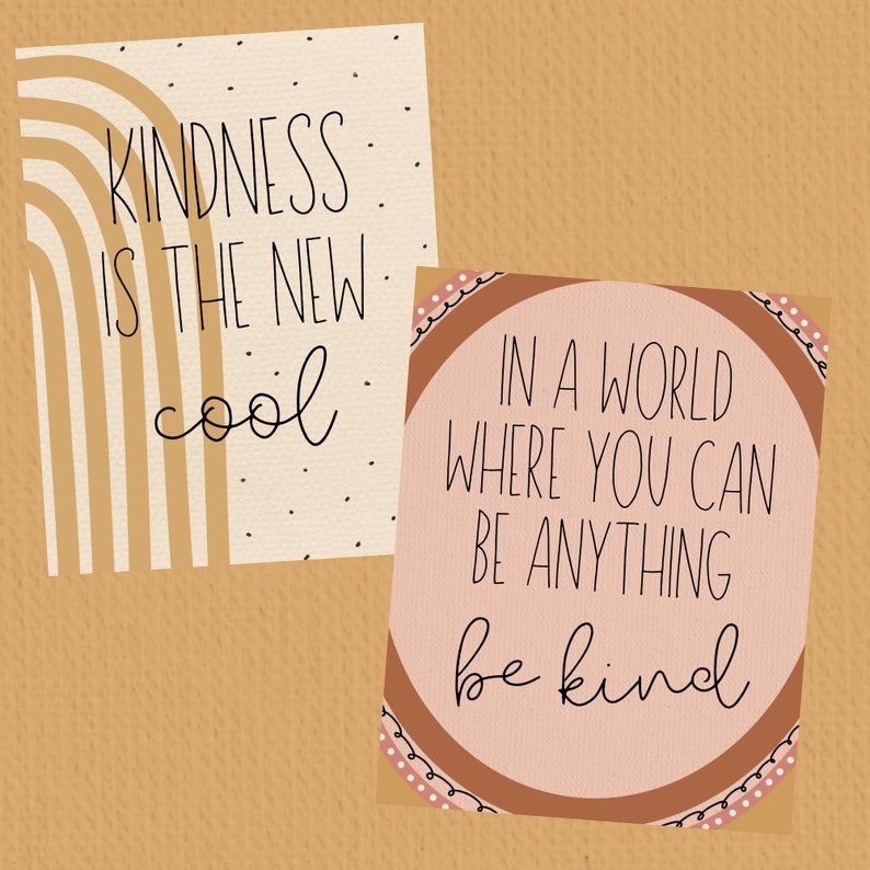 PRINTABLE Boho Classroom Poster Pack Bulletin Board Posters - Etsy