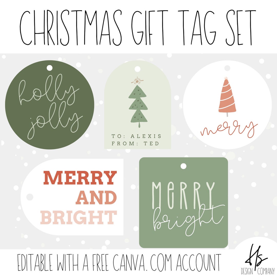 EDITABLE Christmas Gift Tag Set | Holiday Gift Tags | Editable ...