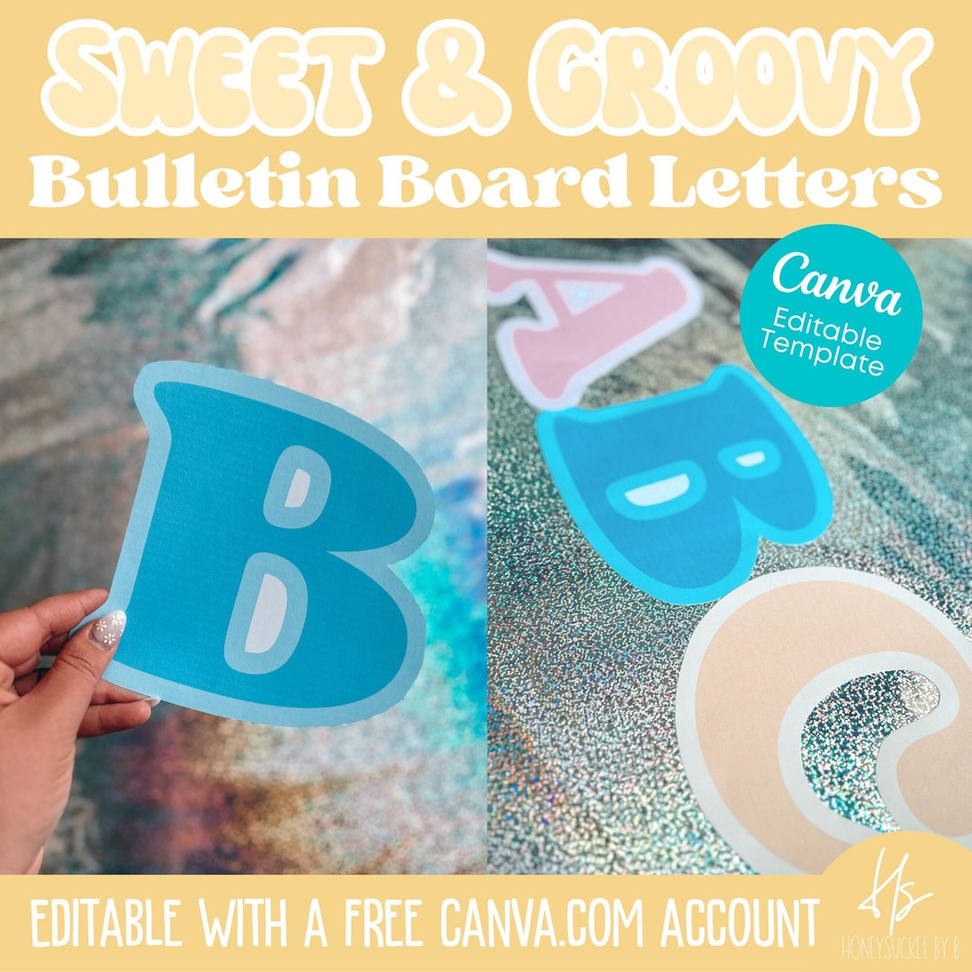 EDITABLE Retro Classroom Banner Letters Full Alphabet | Classroom ...