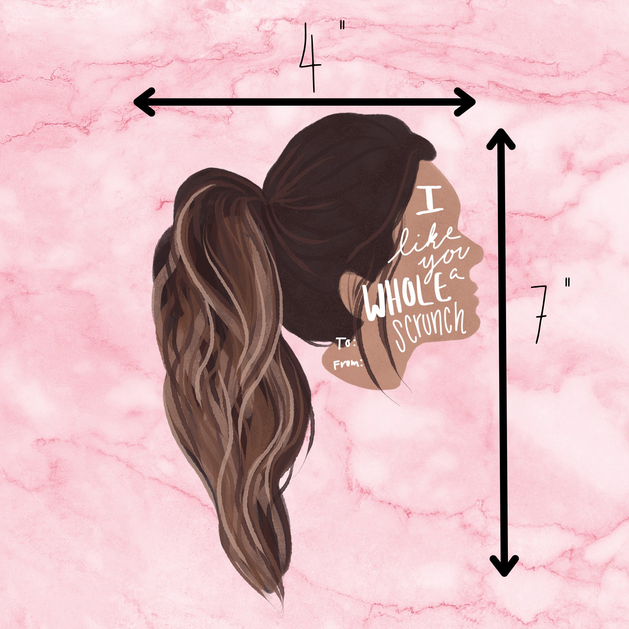 Love You A Bunchie so Here's A Scrunchie Printable Gift - Etsy