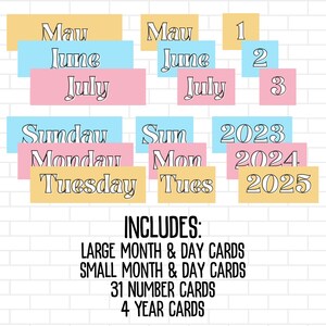 EDITABLE Flip Calendar | Sweet and Groovy | Bulletin Board Calendar ...