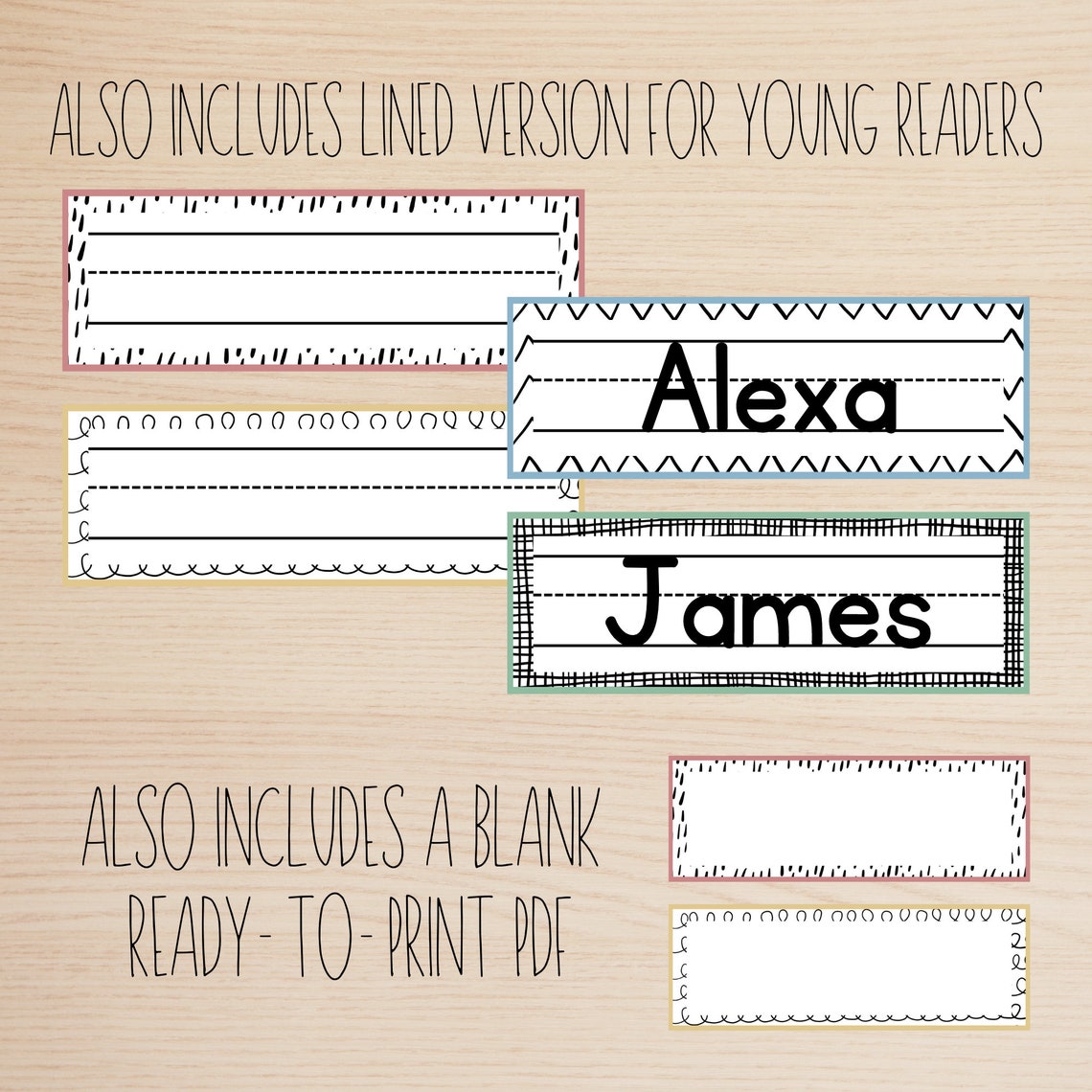 EDITABLE Modern Colorful Name Tags Printable Classroom - Etsy