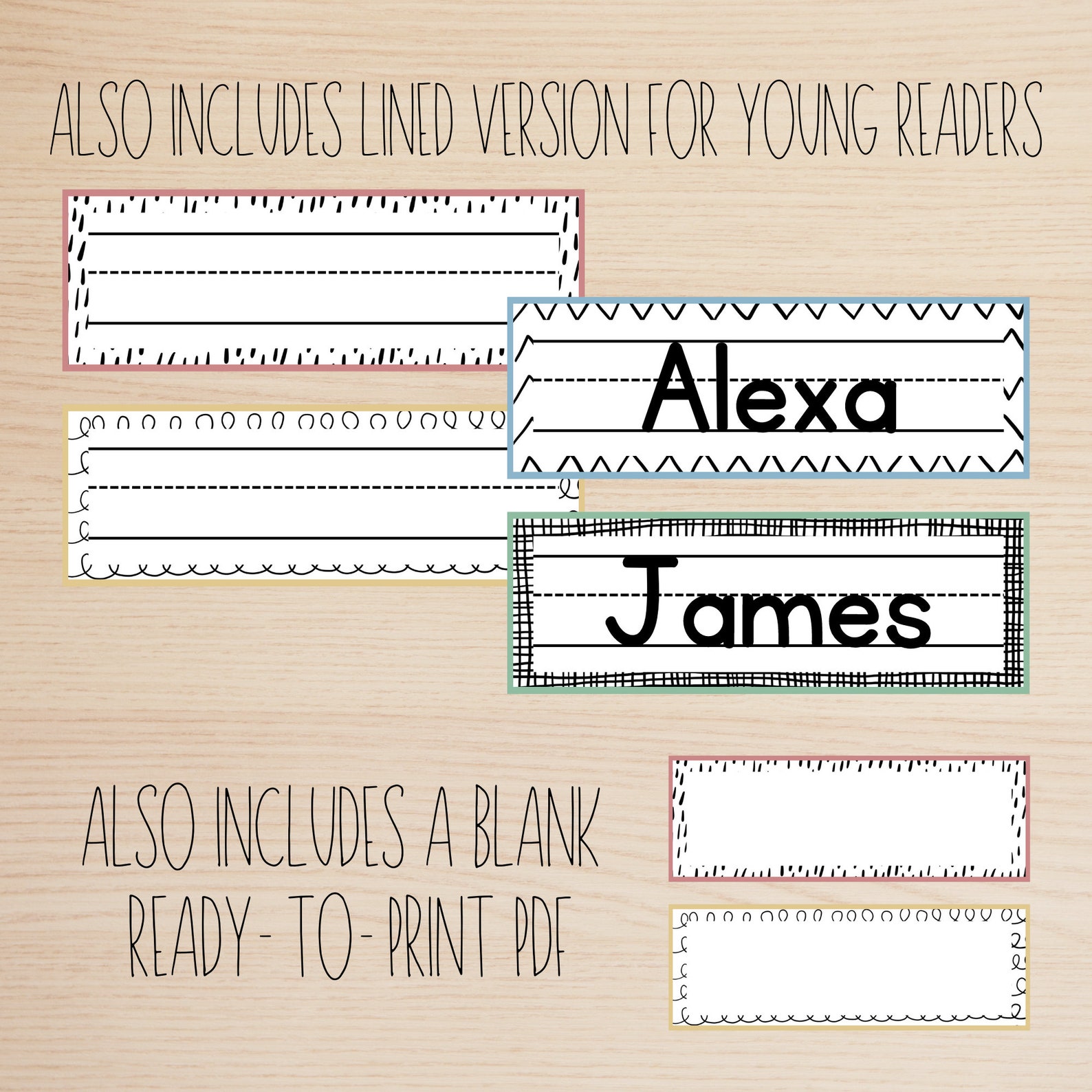 EDITABLE Modern Colorful Name Tags Printable Classroom - Etsy