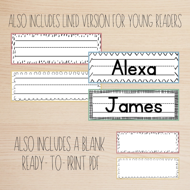 EDITABLE Modern Colorful Name Tags Printable Classroom - Etsy