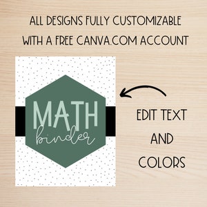 EDITABLE Boho Farmhouse Binder Covers & Spines | Printable Binder ...