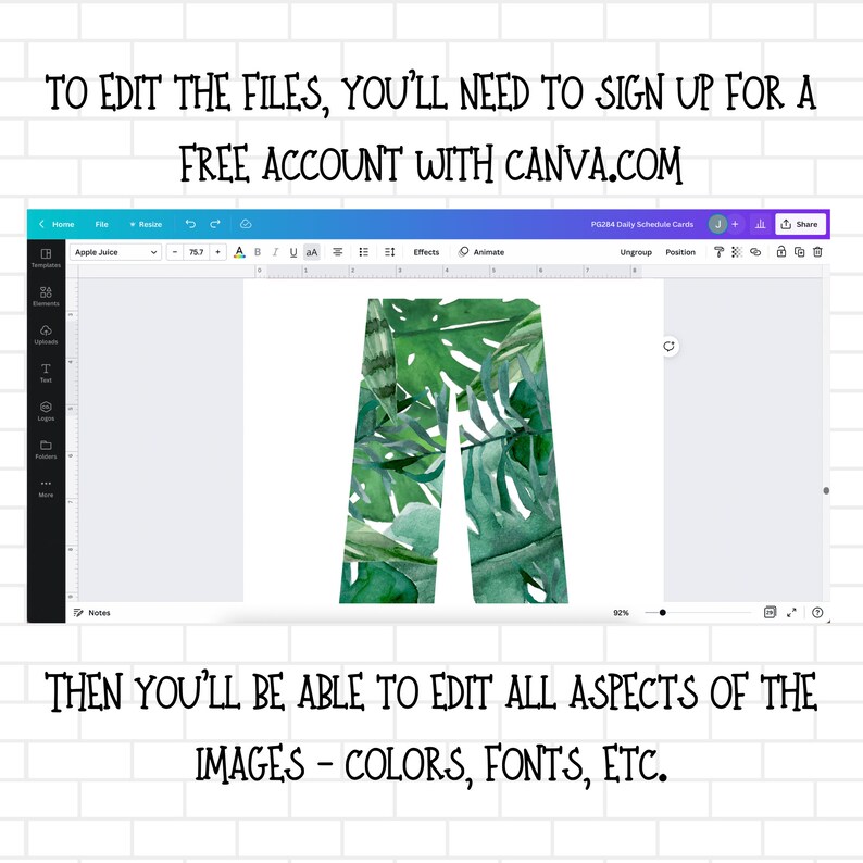EDITABLE Tropical Classroom Banner Letters Full Alphabet | Modern ...