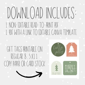 EDITABLE Christmas Gift Tag Set | Holiday Gift Tags | Editable ...