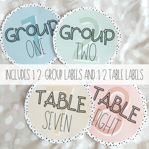 EDITABLE Table and Group Signs | Modern Colorful | Bulletin Board ...