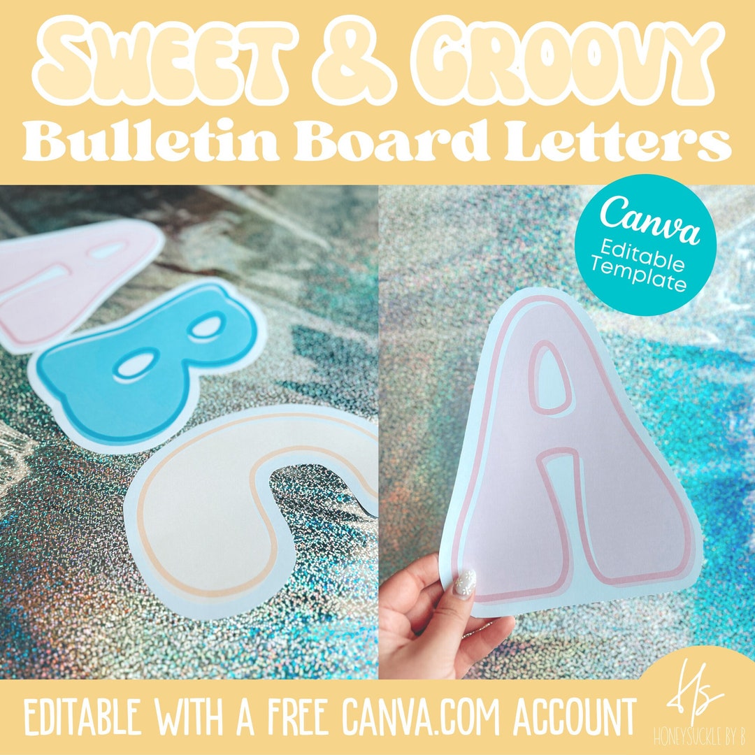 EDITABLE Groovy Classroom Banner Letters Full Alphabet | Classroom ...