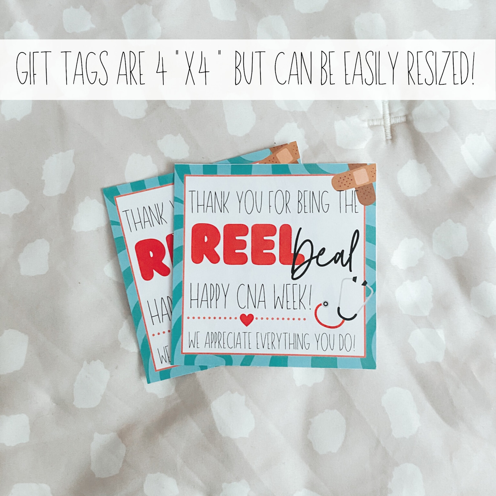 PRINTABLE Thank You for Being the Reel Deal Gift Tag CNA - Etsy
