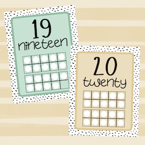 PRINTABLE Modern Colorful Number Posters | Bulletin Board Posters ...