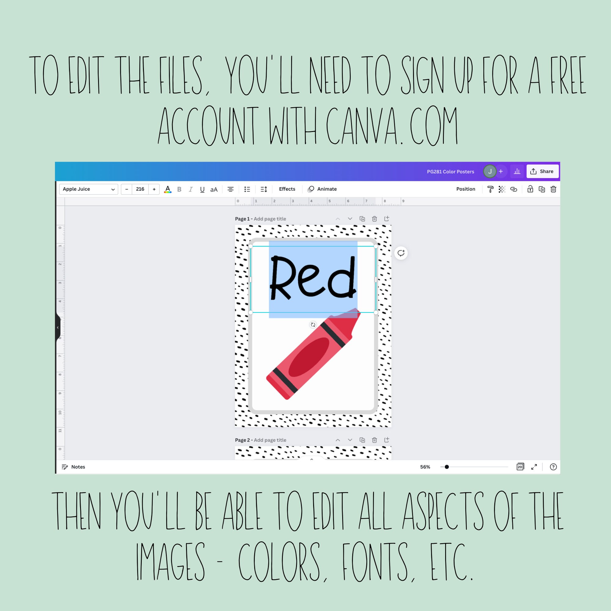 EDITABLE Color Poster Pack Modern Colorful Bulletin Board - Etsy