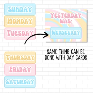EDITABLE Weather and Weekday Display | Sweet and Groovy | Bulletin ...