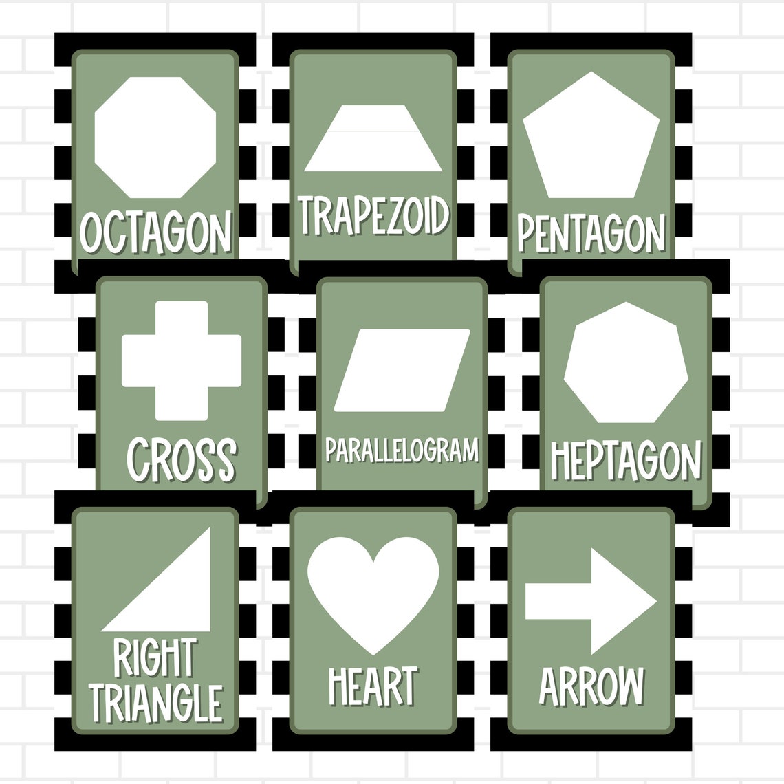 PRINTABLE Boho Farmhouse Shape Posters Bulletin Board - Etsy