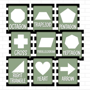 PRINTABLE Boho Farmhouse Shape Posters | Bulletin Board Posters ...