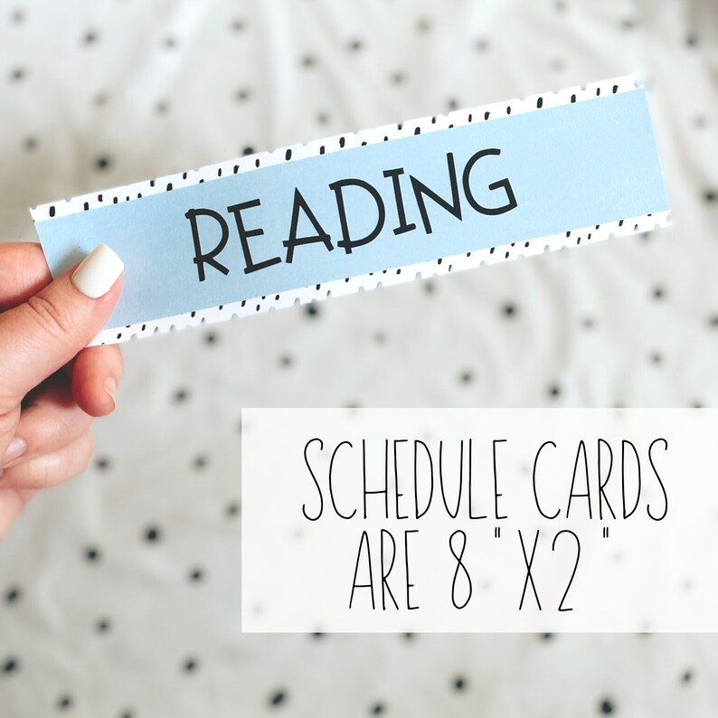 EDITABLE Daily Schedule Cards Modern Colorful Bulletin - Etsy