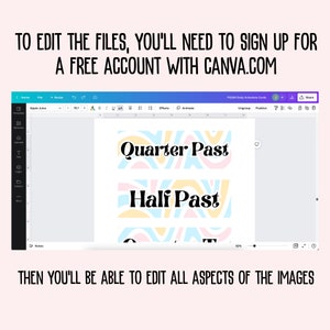 EDITABLE Clock Labels Pack | Sweet and Groovy | Bulletin Board Clock ...
