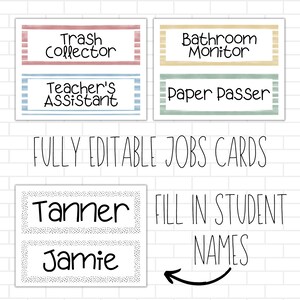 EDITABLE Classroom Jobs Display | Modern Colorful | Class Jobs ...