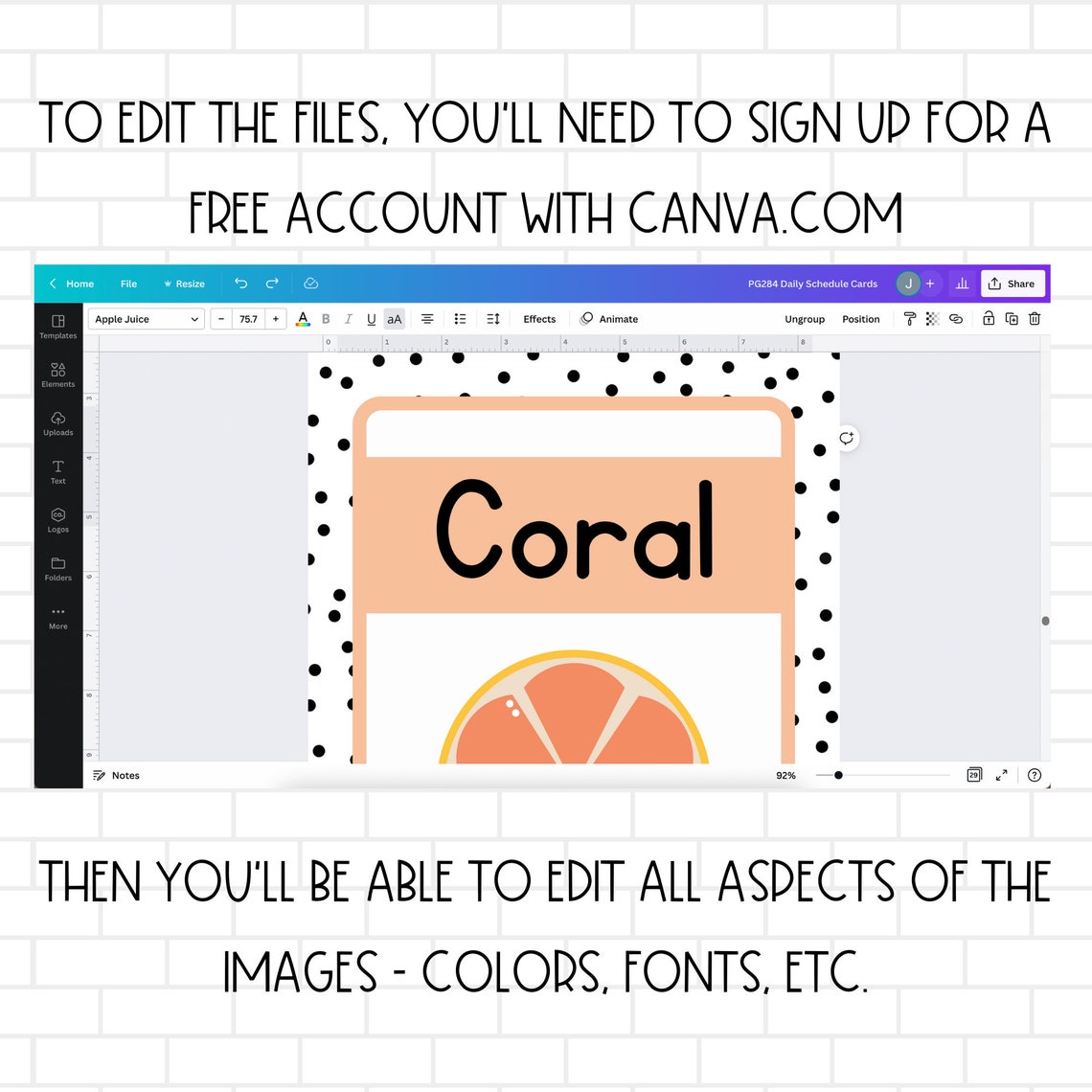 EDITABLE Bright Color Poster Pack Spotty Rainbow Bulletin - Etsy