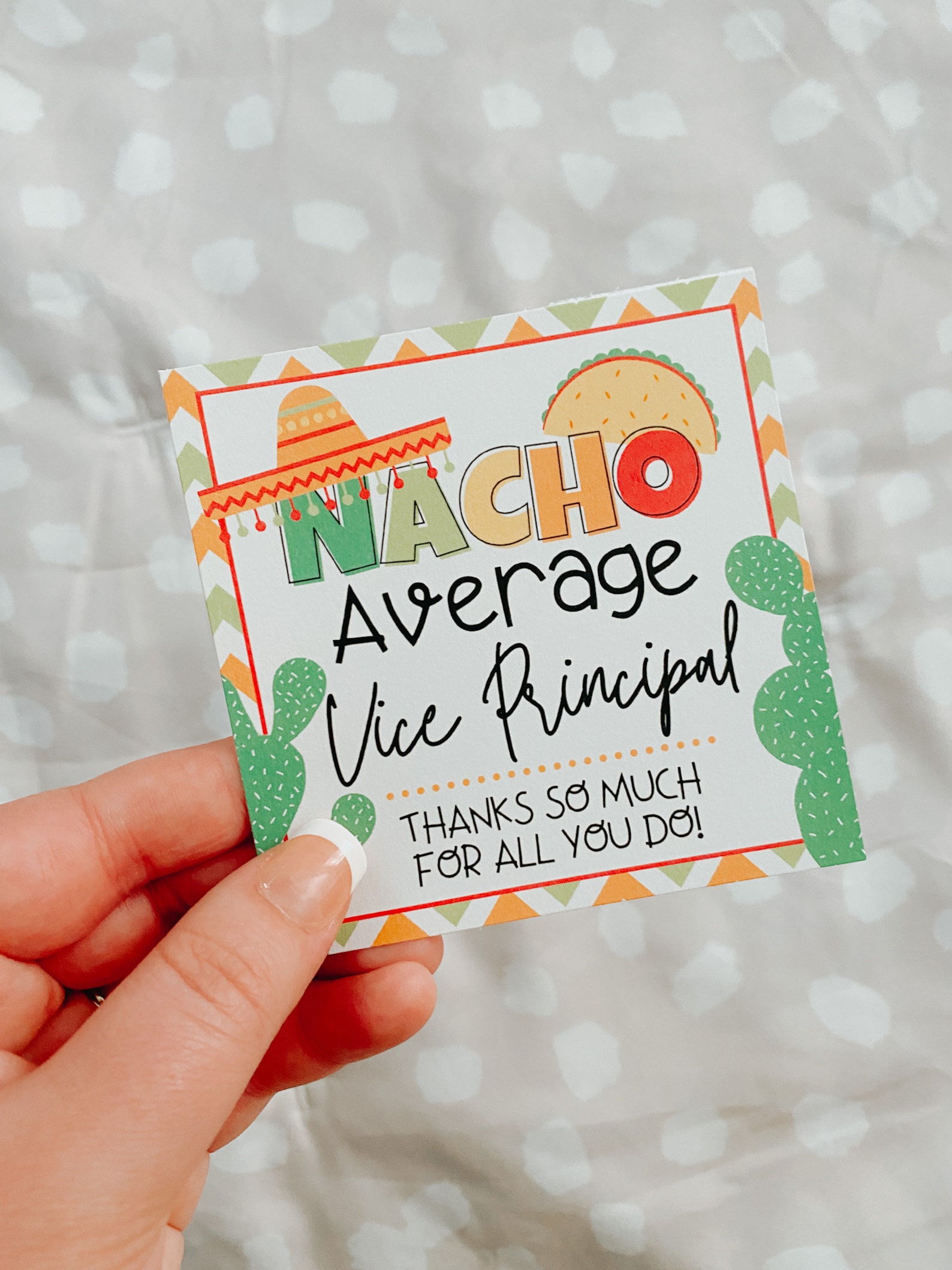 PRINTABLE Nacho Average Teacher Gift Tag Set of 8 Teacher - Etsy