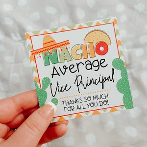 PRINTABLE Nacho Average Teacher Gift Tag Set of 8 | Teacher ...