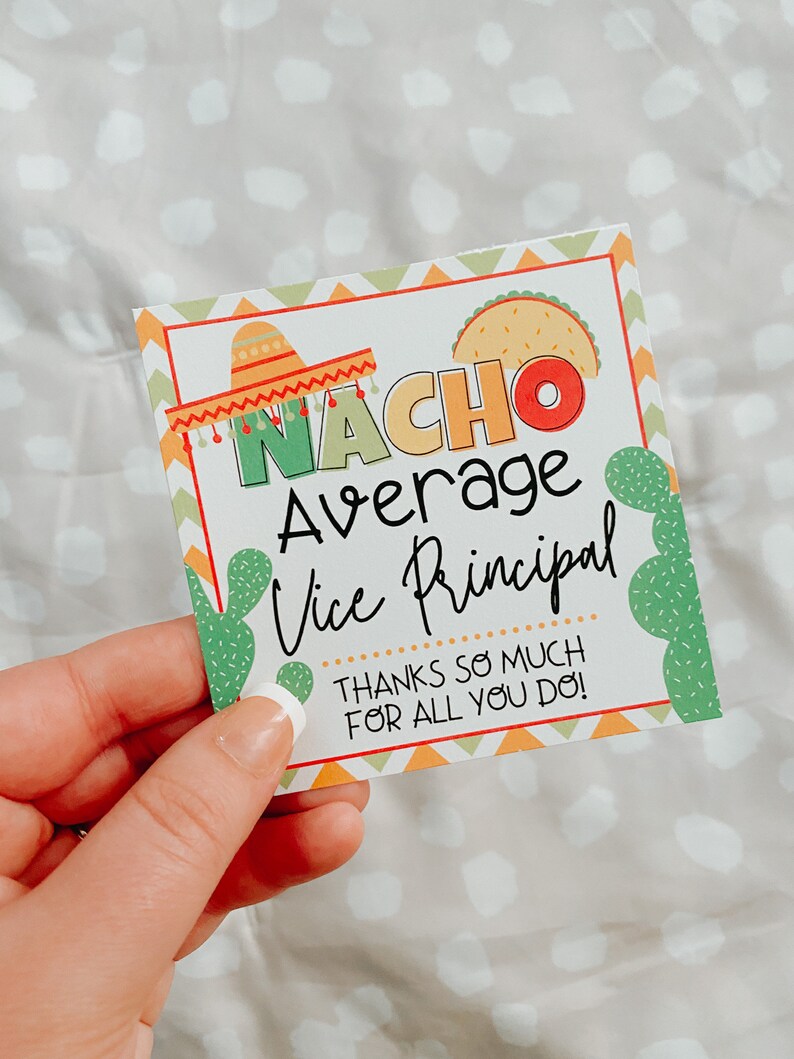 PRINTABLE Nacho Average Teacher Gift Tag Set of 8 Teacher | Etsy