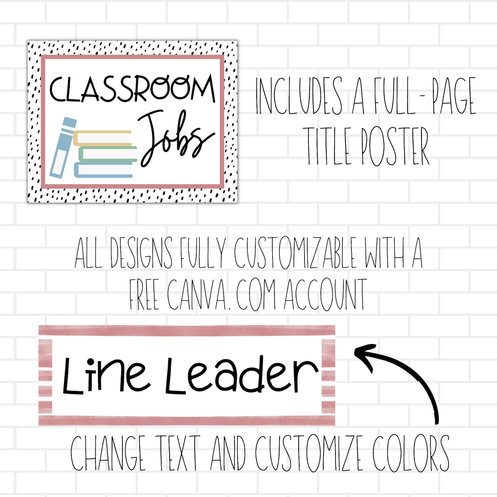EDITABLE Classroom Jobs Display Modern Colorful Class Jobs - Etsy