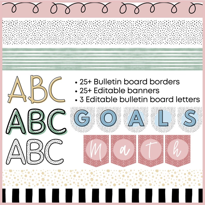 Modern Colorful Classroom Decor Bundle Printable Classroom - Etsy