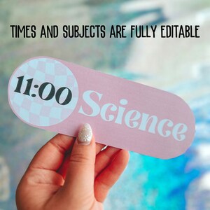 EDITABLE Daily Schedule Cards | Modern Colorful | Bulletin Board ...