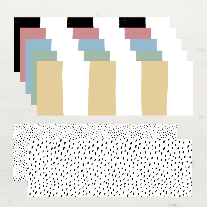 PRINTABLE Modern Colorful Bulletin Board Borders Printable - Etsy