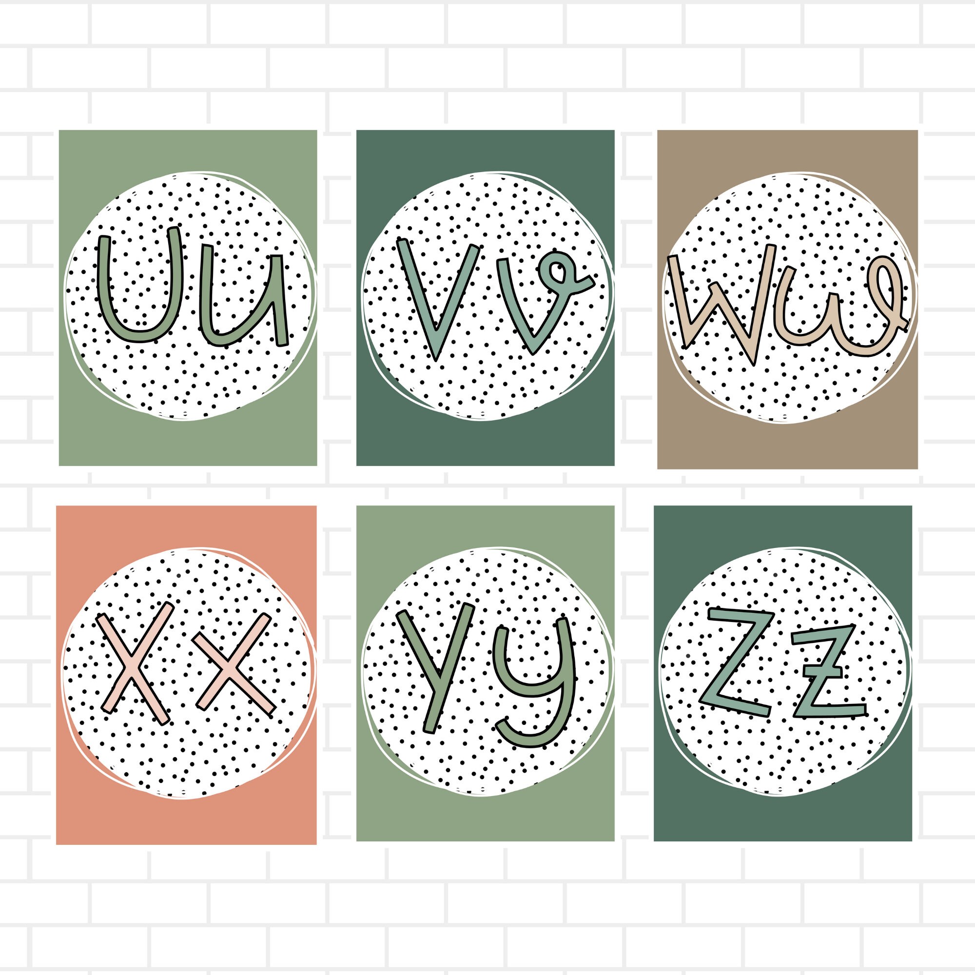 PRINTABLE Boho Farmhouse Alphabet Poster Pack Printable - Etsy