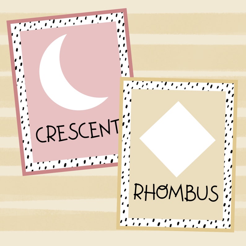 PRINTABLE Shape Poster Pack | Modern Colorful | Bulletin Board Posters ...