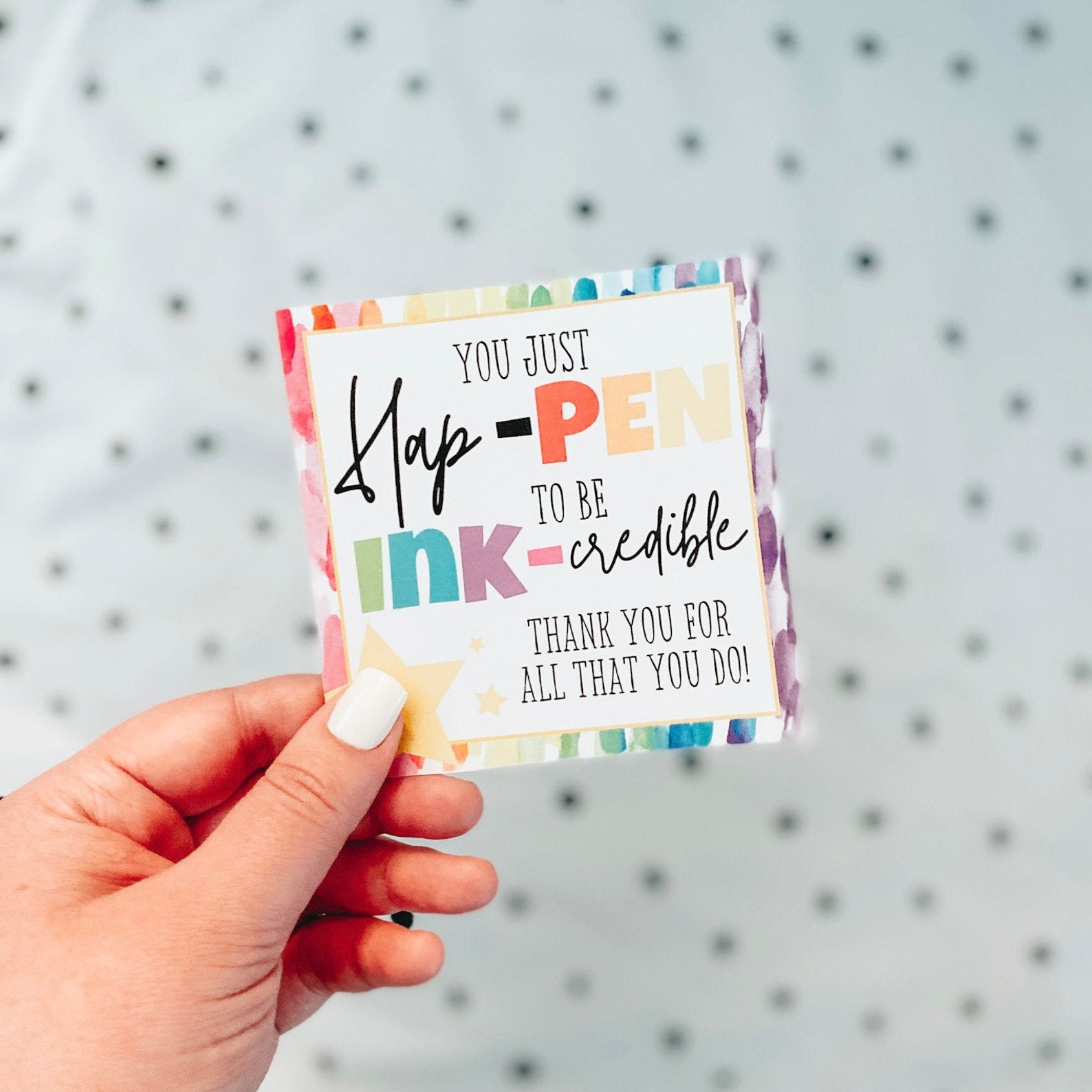 You Just Hap-pen to Be Ink-credible Gift Tag | Ink Pen Tag | Thank You ...