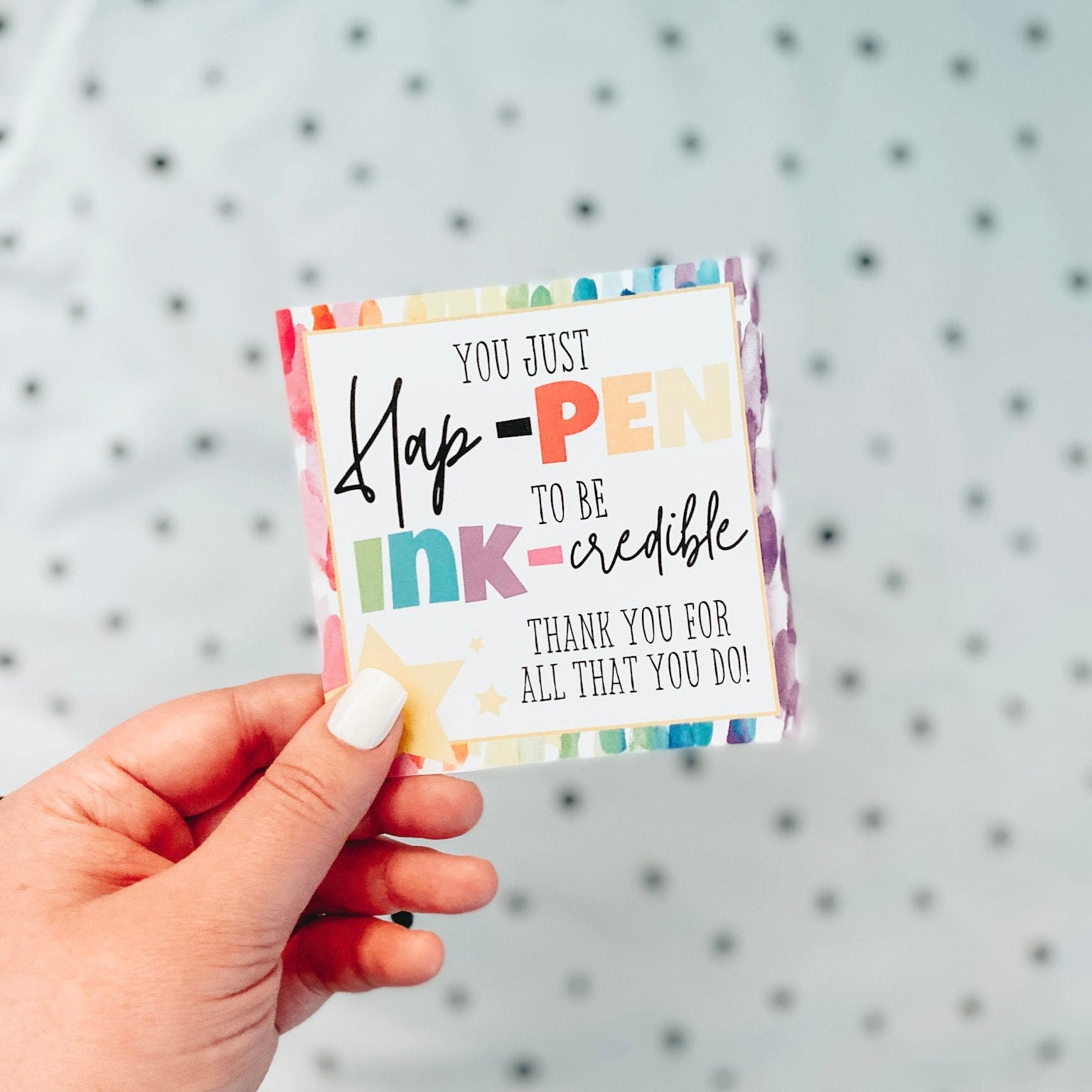 You Just Hap-pen to Be Ink-credible Gift Tag Ink Pen Tag - Etsy Australia