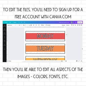 EDITABLE Daily Schedule Cards | Spotty Rainbow | Bulletin Board Posters ...