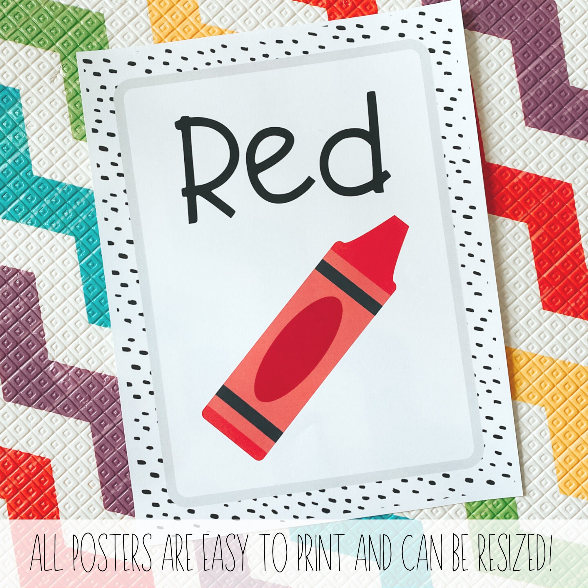 EDITABLE Color Poster Pack Modern Colorful Bulletin Board - Etsy