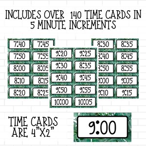 EDITABLE Daily Schedule Cards | Modern Tropical | Bulletin Board ...