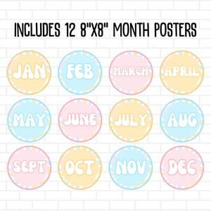 EDITABLE Classroom Birthday Display | Sweet & Groovy | Birthdays ...