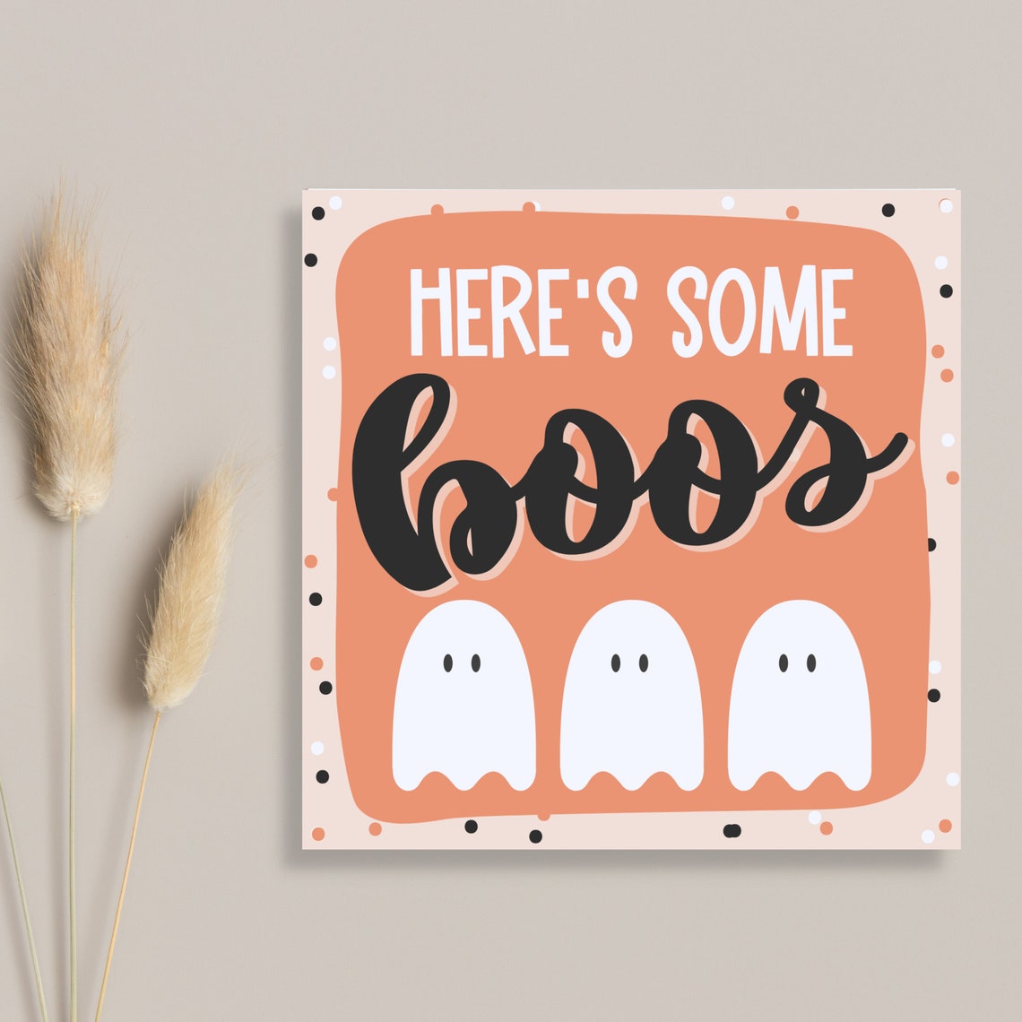 PRINTABLE Here's Some Boos Gift Tag | Printable Gift Tag | Halloween ...