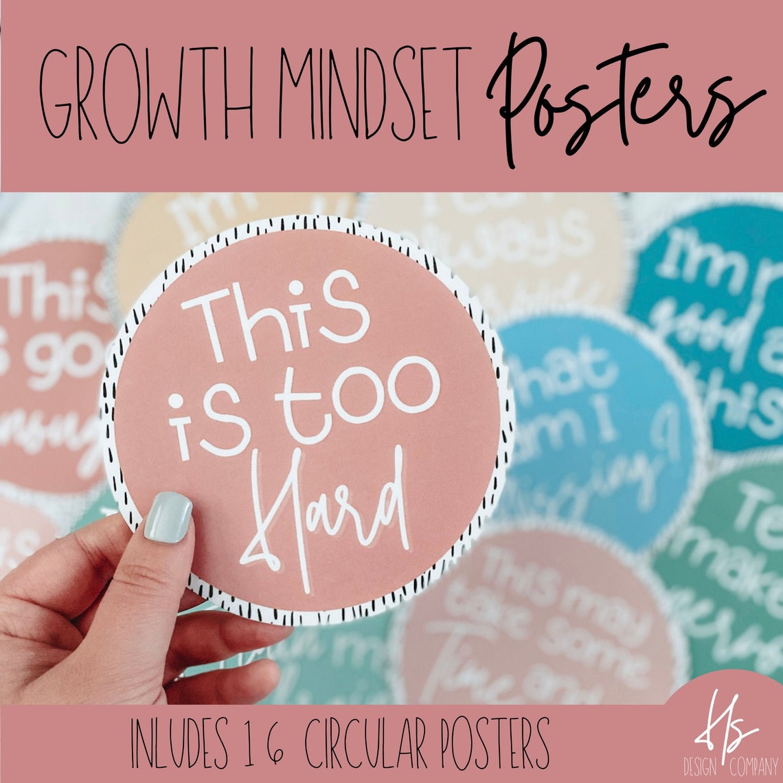 PRINTABLE Modern Growth Mindset Posters Bulletin Board | Etsy