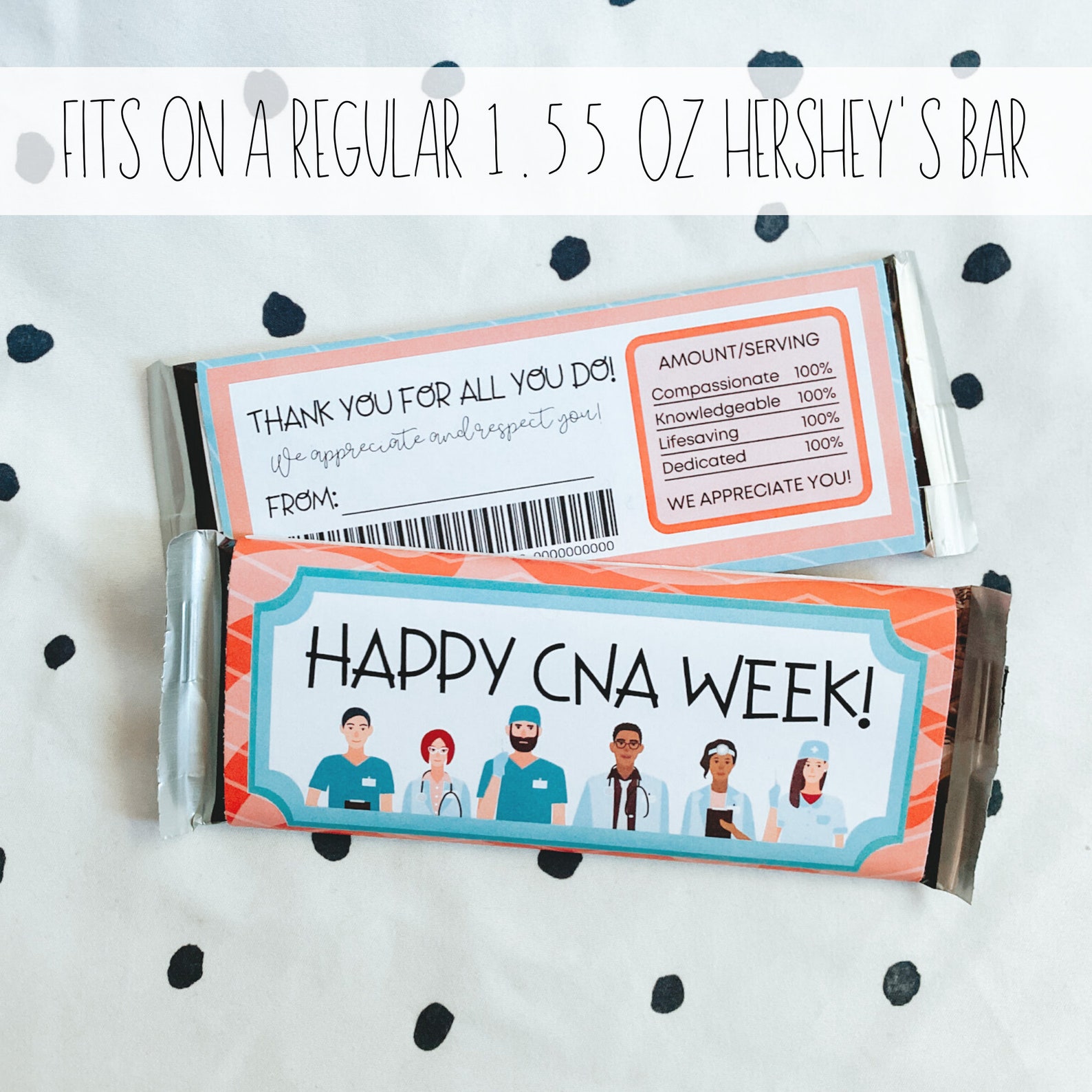 PRINTABLE Happy CNA Week Candy Bar Wrapper CNA Appreciation - Etsy
