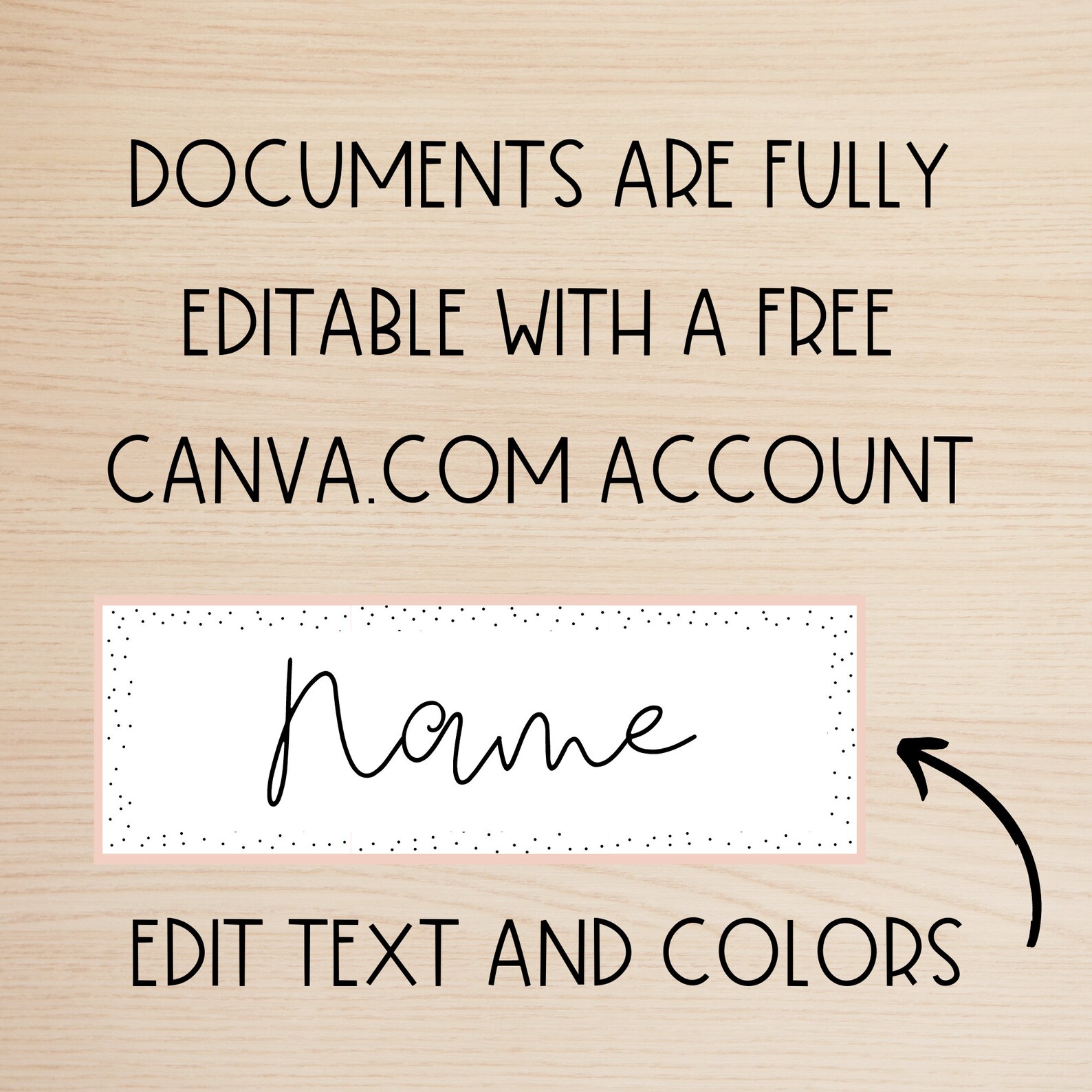 EDITABLE Boho Farmhouse Name Tags Printable Classroom Name - Etsy