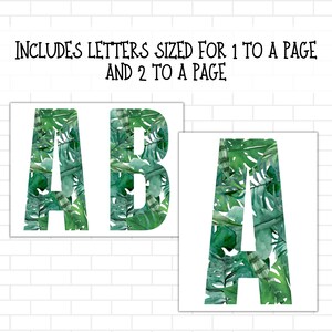 EDITABLE Tropical Classroom Banner Letters Full Alphabet | Modern ...