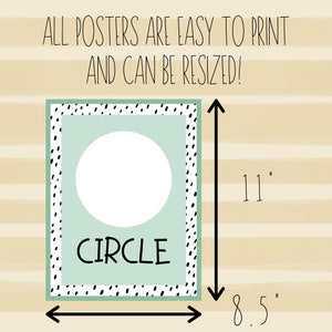 PRINTABLE Shape Poster Pack | Modern Colorful | Bulletin Board Posters ...