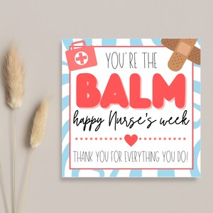 EDITABLE You're the Balm Gift Tag | Appreciation Gift | Marketing ...