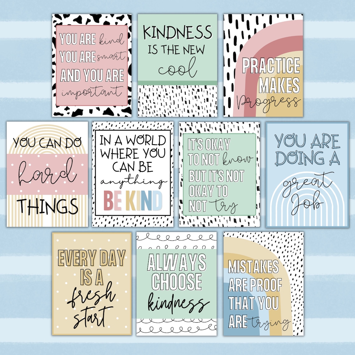 PRINTABLE Modern Classroom Poster Pack Bulletin Board - Etsy