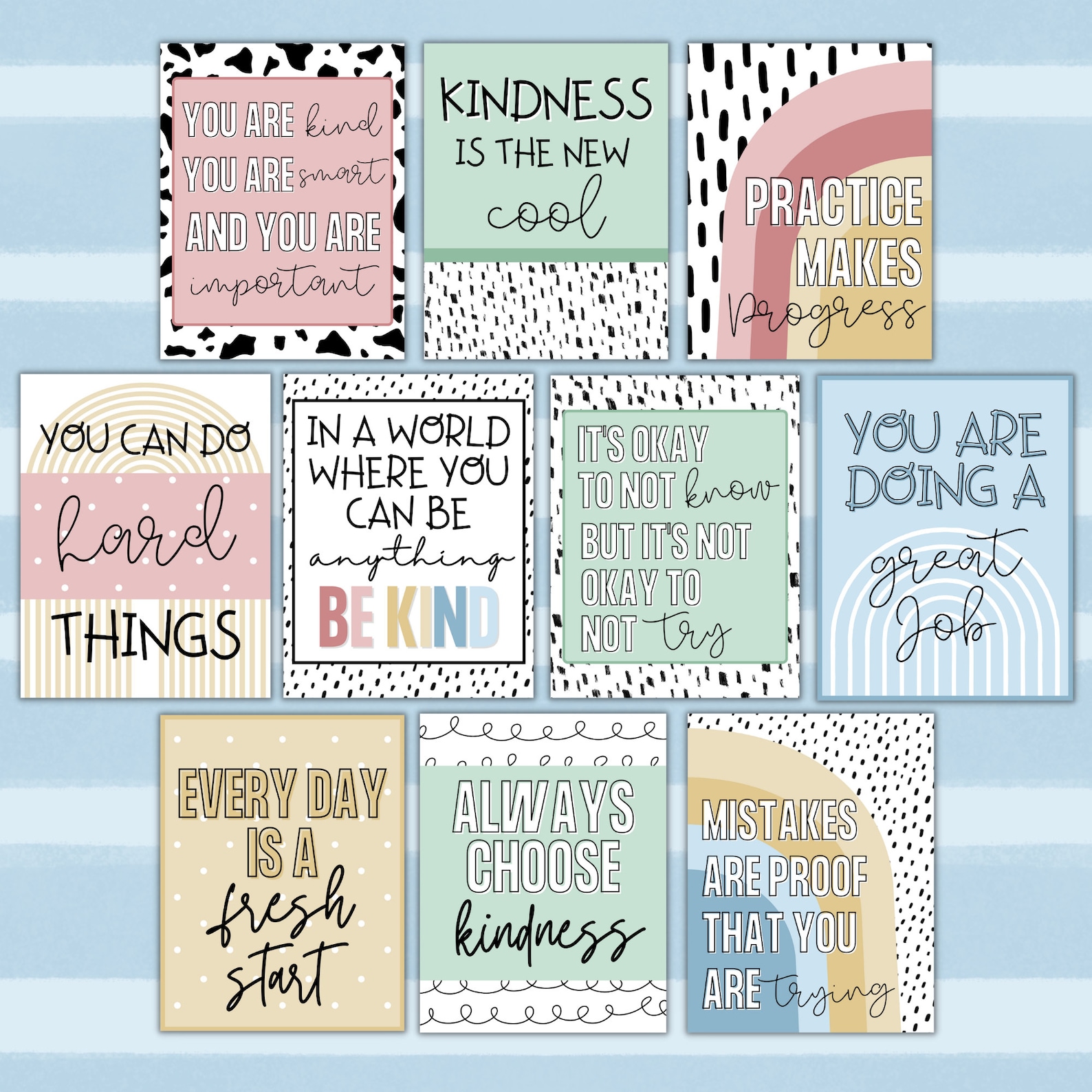 PRINTABLE Modern Classroom Poster Pack | Bulletin Board Posters ...